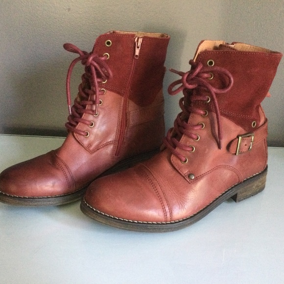 Eric Michael | Shoes | Leather Suede Lace Up Boots By Eric Michael From ...